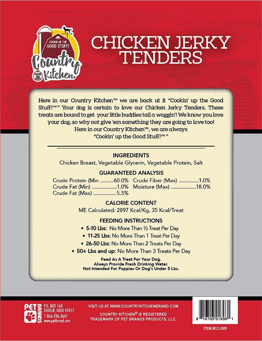 COUNTRY KITCHEN Chicken Jerky Tenders Dog Treats, 16-oz bag - Chewy.com