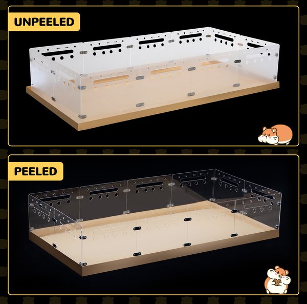 COZIWOW Acrylic Guinea Pig Cage Hamster Enclosure with Disposable ...