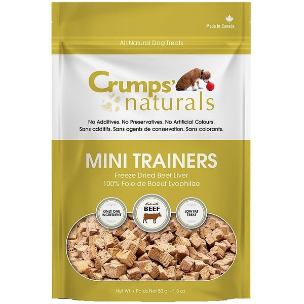 CRUMPS' NATURALS Mini Trainers Freeze-Dried Beef Liver Dog Treats, 1.9 ...