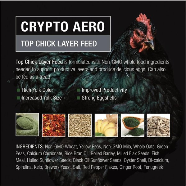 CRYPTO AERO Top Chick Layer Chicken Feed, 25-lb bag - Chewy.com