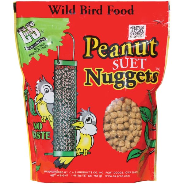 C&S Peanut Suet Nuggets Wild Bird Food, 1.68-lb bag - Chewy.com