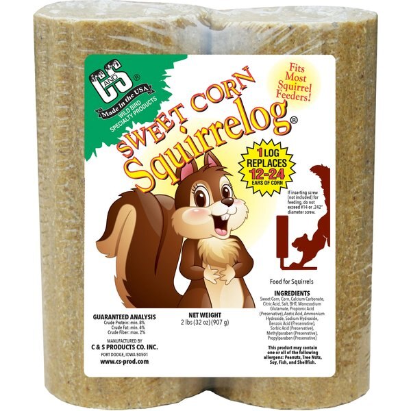 C&S Sweet Corn Squirrelog Refill Squirrel Food, 32-oz - Chewy.com
