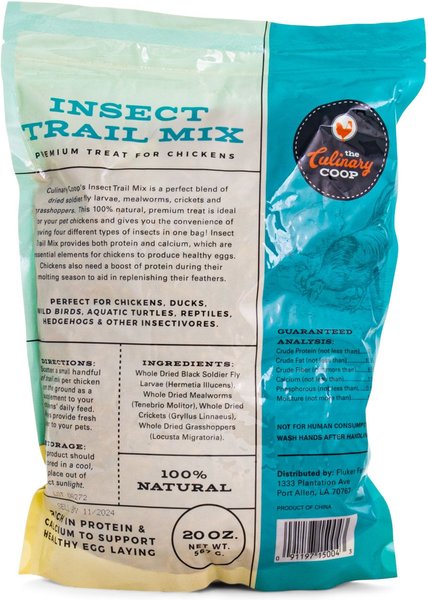 CULINARY COOP Dried Insect Trail Mix Chicken Treats, 10-oz bag, - Chewy.com