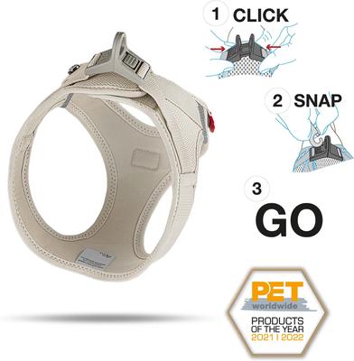 CURLI Clasp Vest Air-Mesh Dog Harness, Light-Tan, XX-Small - Chewy.com
