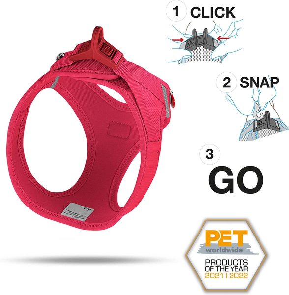 CURLI Clasp Vest Air-Mesh Dog Harness, Red, Medium - Chewy.com