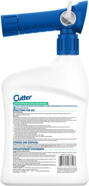 CUTTER Essentials Bug Control Spray Concentrate, 32-fl oz bottle ...