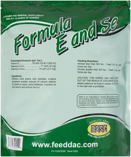 DAC Formula E & Se Vitamin E & Selenium Nutritional Powder Horse ...