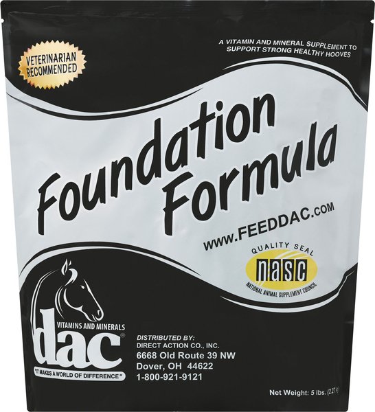DAC Foundation Formula Hoof Health Powder Horse Supplement, 5-lb bucket ...