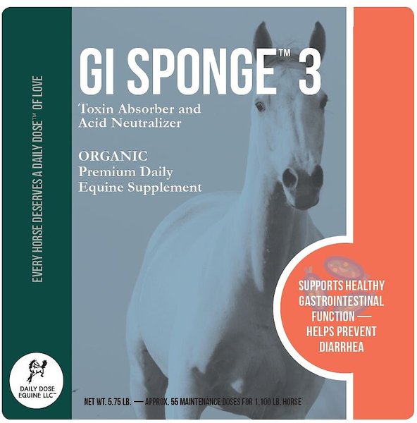 DAILY DOSE EQUINE GI Sponge 3 Toxin Absorber & Acid Neutralizer Powder ...
