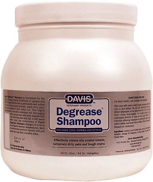 DAVIS Degrease Dog & Cat Shampoo, 64-fl oz bottle, 2 count - Chewy.com