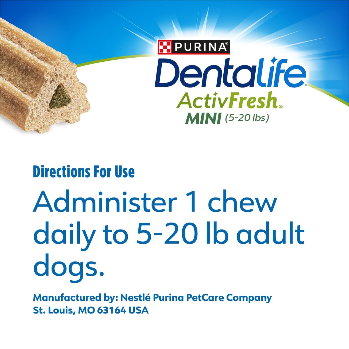 DENTALIFE ActivFresh Daily Oral Care Mini Dental Dog Treats, 56 count ...