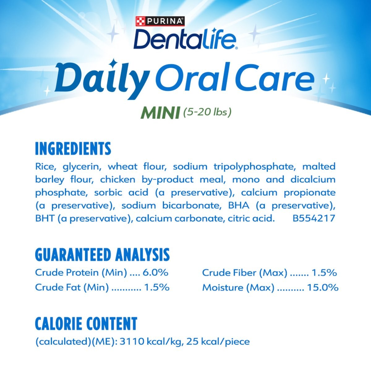 DENTALIFE Daily Oral Care Tartar Control Adult Small Breed Dental Dog ...