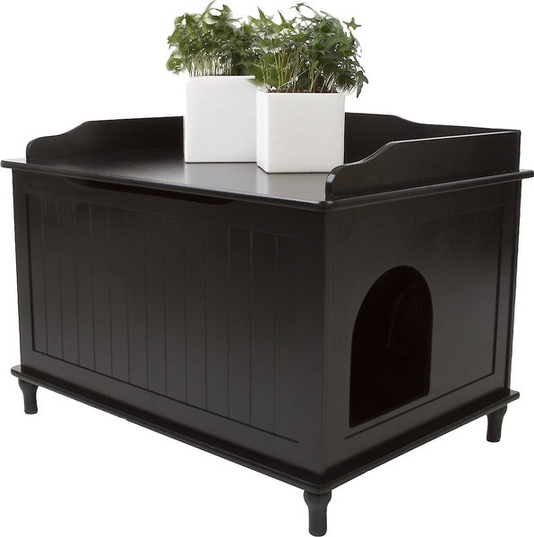 DESIGNER PET PRODUCTS Catbox Enclosure Litter Box, Black - Chewy.com