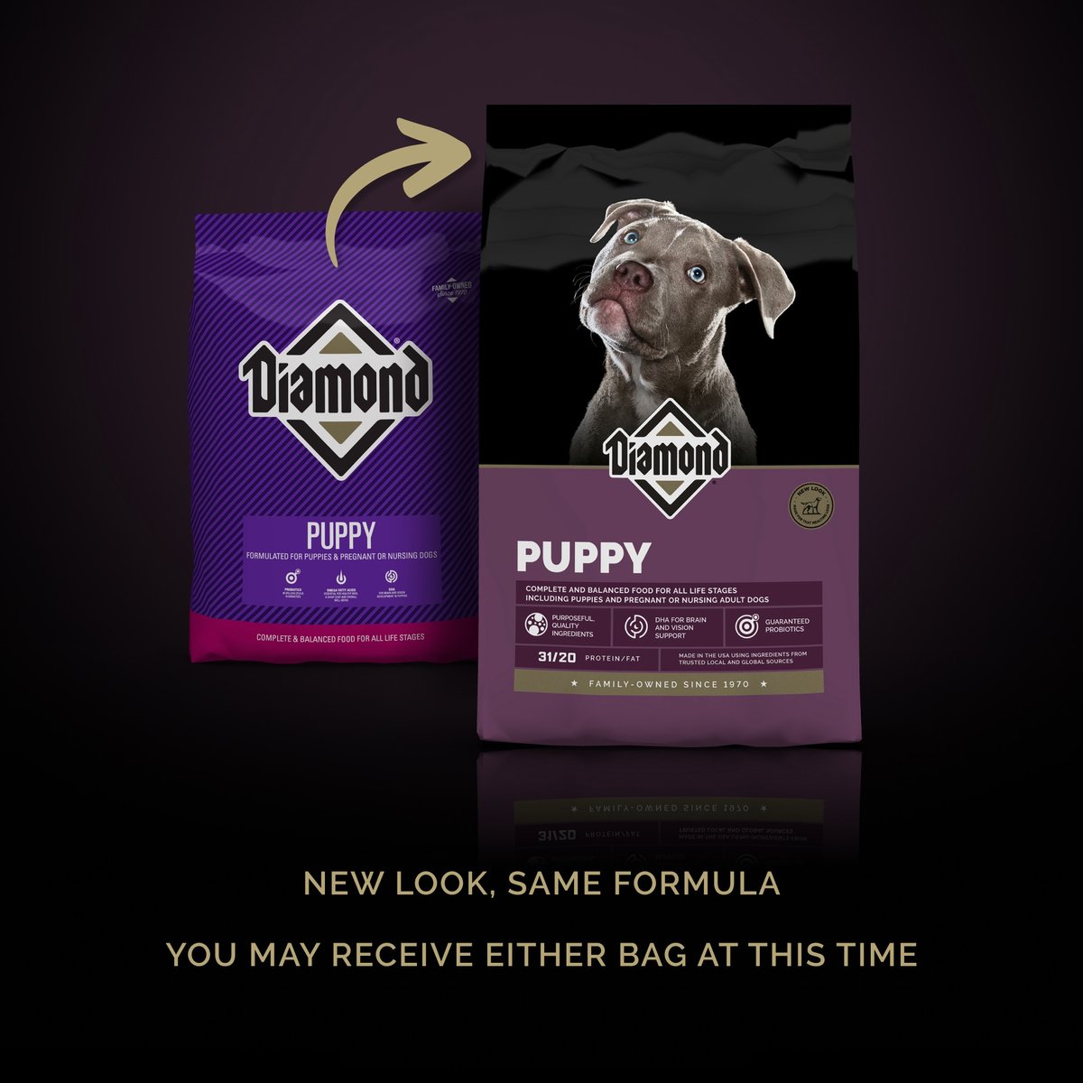 DIAMOND Puppy Formula All Lifestages Dry Dog Food, 40-lb bag, bundle of ...
