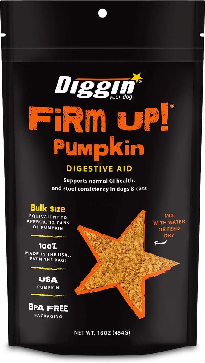 DIGGIN' YOUR DOG Firm Up! Pumpkin Digestive Aid Powder Supplement for ...