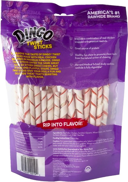 Temporarily Unavailable - DINGO Twist Sticks Dog Treats, 50 count ...
