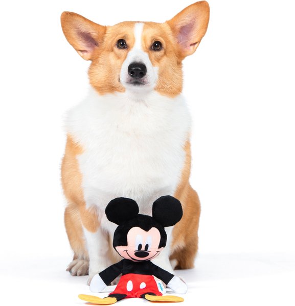 DISNEY CLASSICS Mickey & Friends Mickey Mouse Squeaky Plush Dog Toy, 12 ...