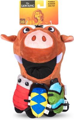 DISNEY CLASSICS The Lion King Pumba & Bugs Squeaky Plush Dog Toy, 9-in ...