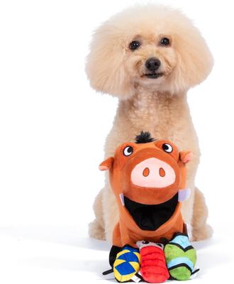 DISNEY CLASSICS The Lion King Pumba & Bugs Squeaky Plush Dog Toy, 9-in ...