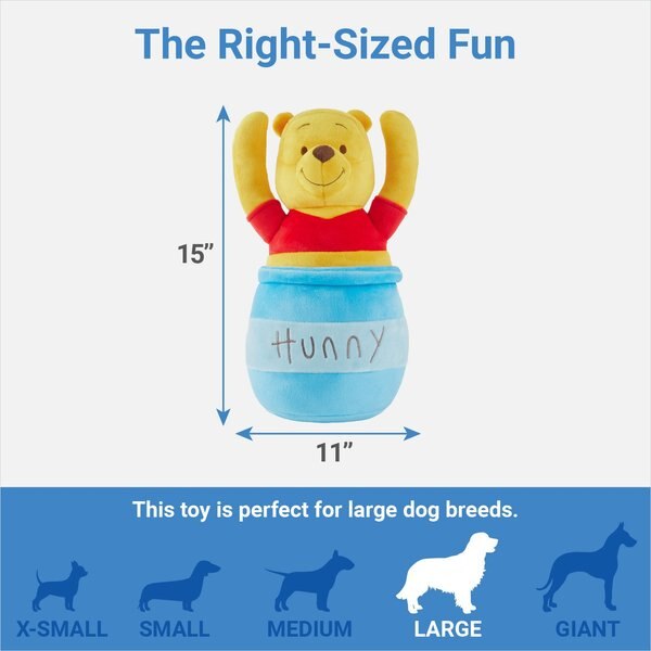 DISNEY Winnie The Pooh Plush Squeaky Dog Toy - Chewy.com