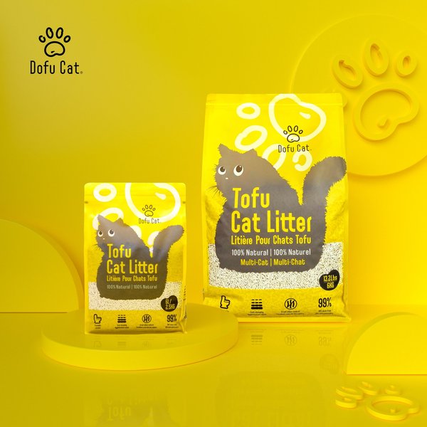 DOFU CAT Unscented Clumping Tofu Multi-Cat Litter, 13.2-lb bag - Chewy.com