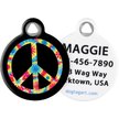 DOG TAG ART Tie Dye Peace Symbol Personalized Dog & Cat ID Tag, Large ...