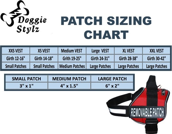 DOGGIE STYLZ ESA Support K9 Dog Patch, 2 count, Medium - Chewy.com