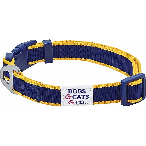 PINK PAPYRUS Blue White Polyester Dog Collar, Large: 18 to 28-in neck 1 ...