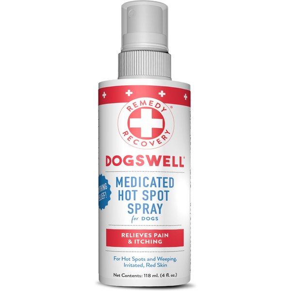 DOGSWELL Remedy+Recovery Medicated Hot Spot Spray for Dogs & Cats, 4-fl ...