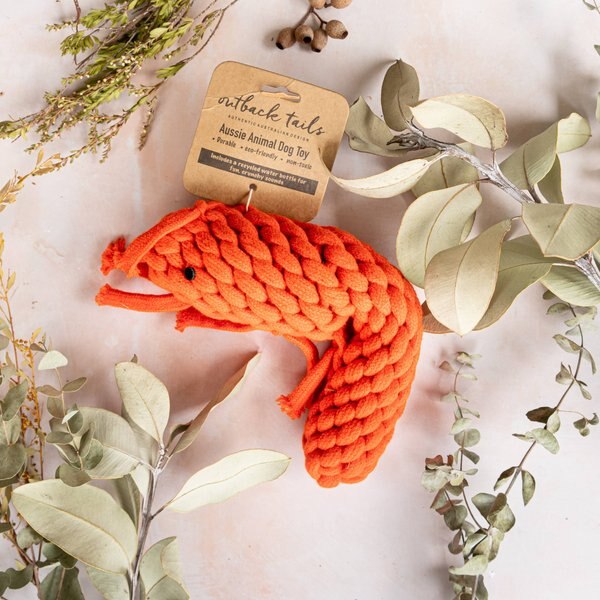 Out of Stock - DOOG Outback Tails Pam the Prawn Dog Chew Toy, Red ...