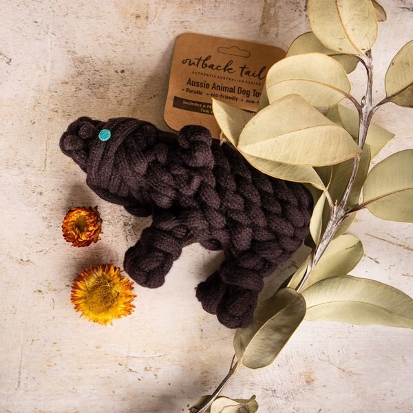 Out of Stock - DOOG Outback Tails Wazza the Wombat Dog Chew Toy, Brown ...