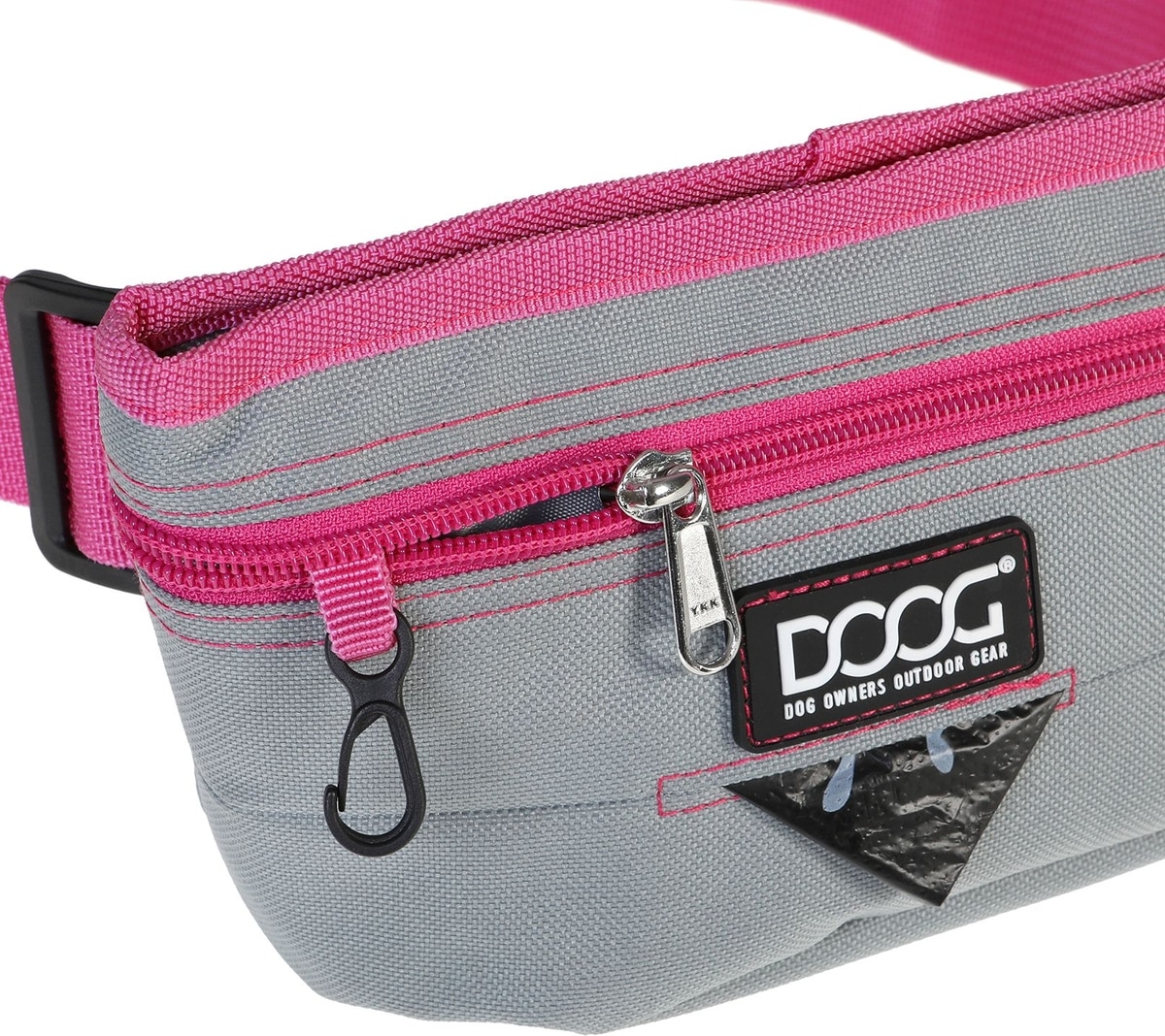 DOOG Treat & Training Dog Pouch with Hinge Closure, Large, Grey/Pink ...