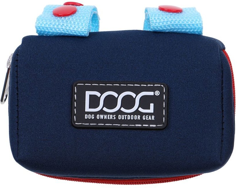 DOOG Walkie Dog Pouch Dog Poop Bag Dispenser, Navy/Red - Chewy.com