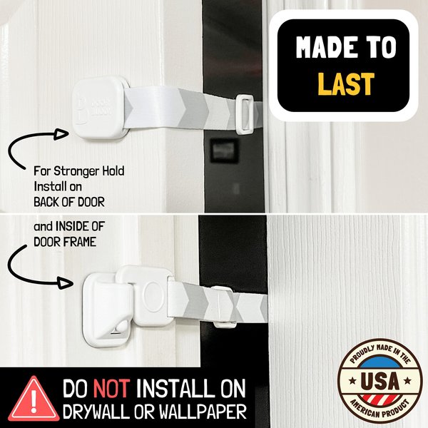 Door Buddy Door Latch Plus Door Stopper Grey