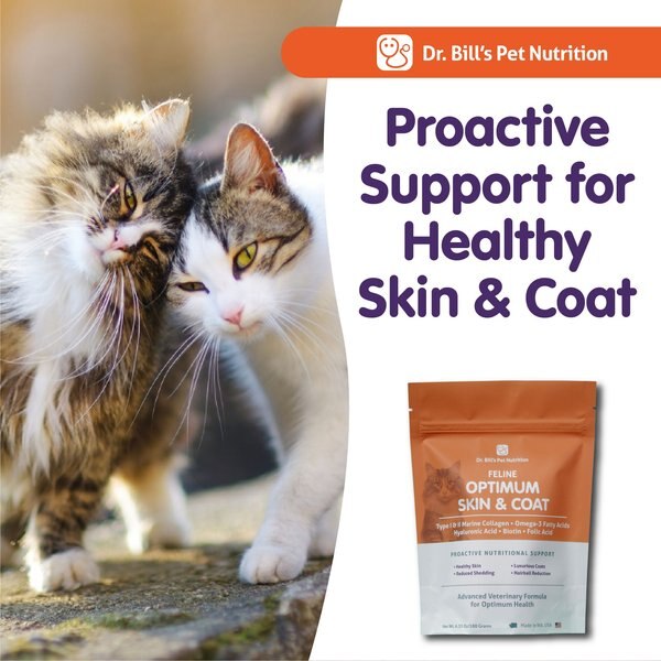 DR. BILL'S PET NUTRITION Feline Optimum Skin & Coat Cat Supplement, 180 ...