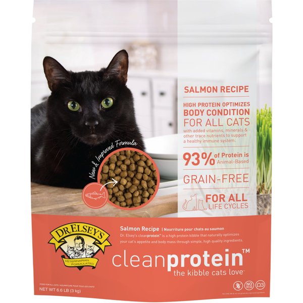 DR. ELSEY'S cleanprotein Salmon Kibble Cat Dry Food, 6.6-lb bag - Chewy.com