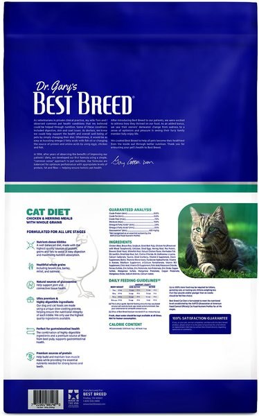 DR. GARY'S BEST BREED Holistic All Life Stages Dry Cat Food, 24-lb bag ...