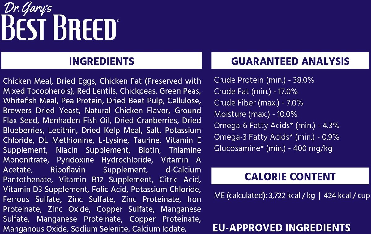 DR. GARY'S BEST BREED Holistic Grain-Free All Life Stages Dry Cat Food ...