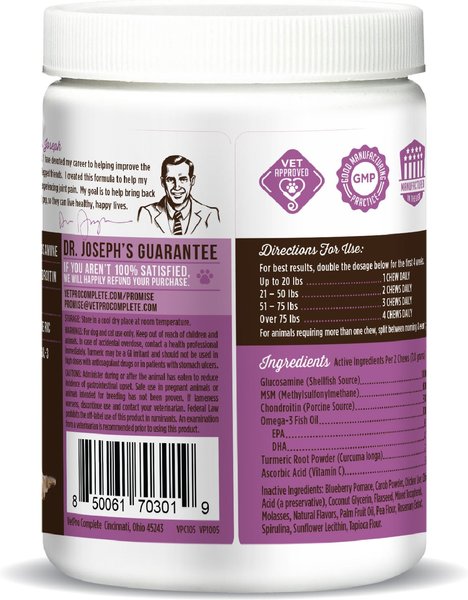 DR. JOSEPH'S VETPRO COMPLETE Chicken Flavored Hip & Joint Soft Chew ...