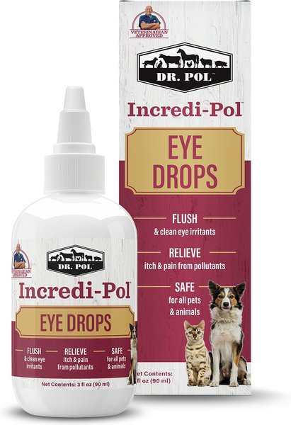 DR. POL Incredi-Pol Eye Drops for Dogs, Cats, & All Pets, 3-fl oz ...