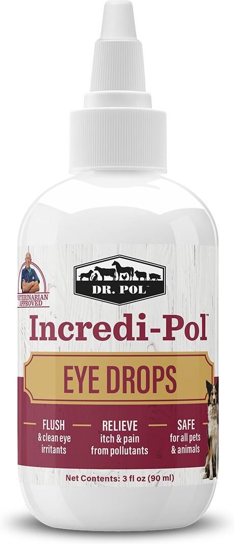 DR. POL Incredi-Pol Eye Drops for Dogs, Cats, & All Pets, 3-fl oz ...