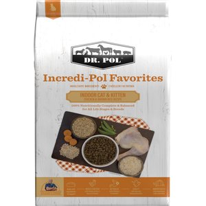 DR. POL Incredi-Pol Favorites Chicken & Brown Rice Indoor Cat Food, 18 ...