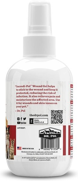 DR. POL Incredi-Pol Wound Gel for Dogs, Cats, & All Pets, 3-fl oz ...