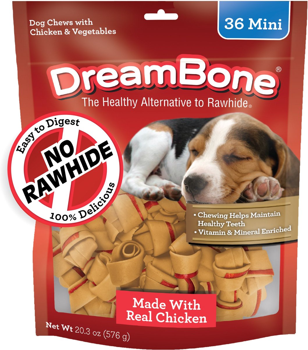 DREAMBONE Mini Chicken Chew Bones Dog Treats, 36 count - Chewy.com