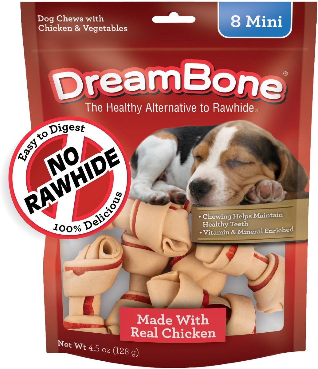 DREAMBONE Mini Chicken Chew Bones Dog Treats, 8 count - Chewy.com