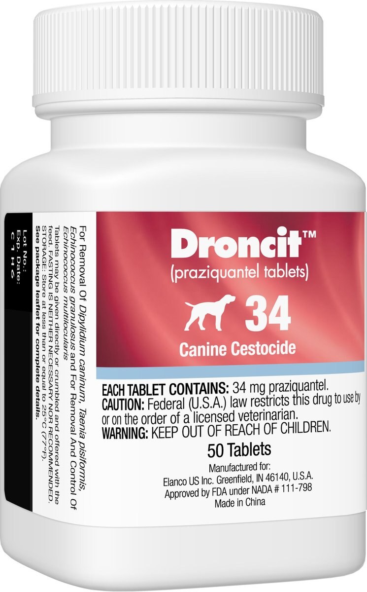 DRONCIT Tablet for Dogs, 34-mg, 1 Tablet - Easy Refills | Chewy Rx