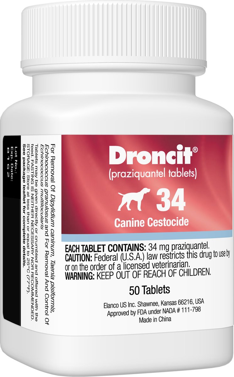 DRONCIT Tablet for Dogs, 34-mg, 1 Tablet - Easy Refills | Chewy Rx
