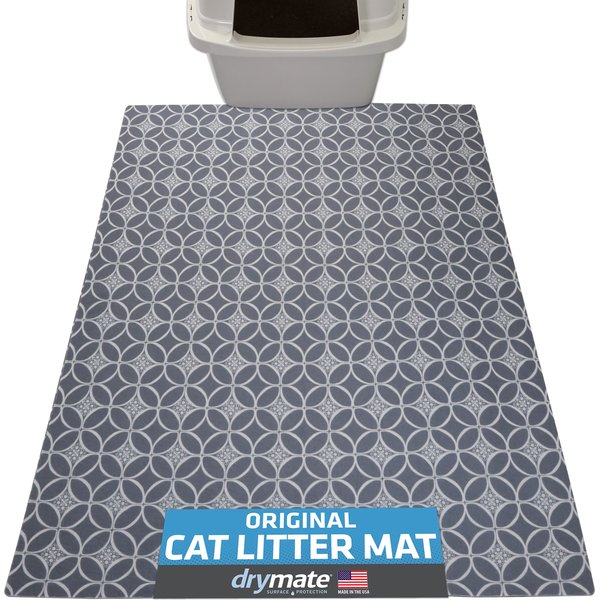 DRYMATE Jumbo Ridged Cat Litter Trapping Mat, Grey, 36-in x 47-in ...