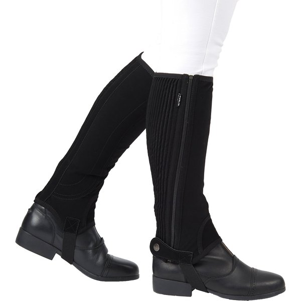 HORZE Ribbed Amara Half Chaps, Black, Medium - Chewy.com
