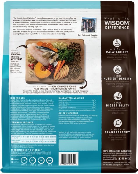 EARTH ANIMAL Wisdom Air-Dried From the Sea Recipe with Catfish, Clams ...